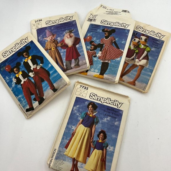 Simplicity | Art | Vintage Simplicity Disney Costume Patterns Mickey ...